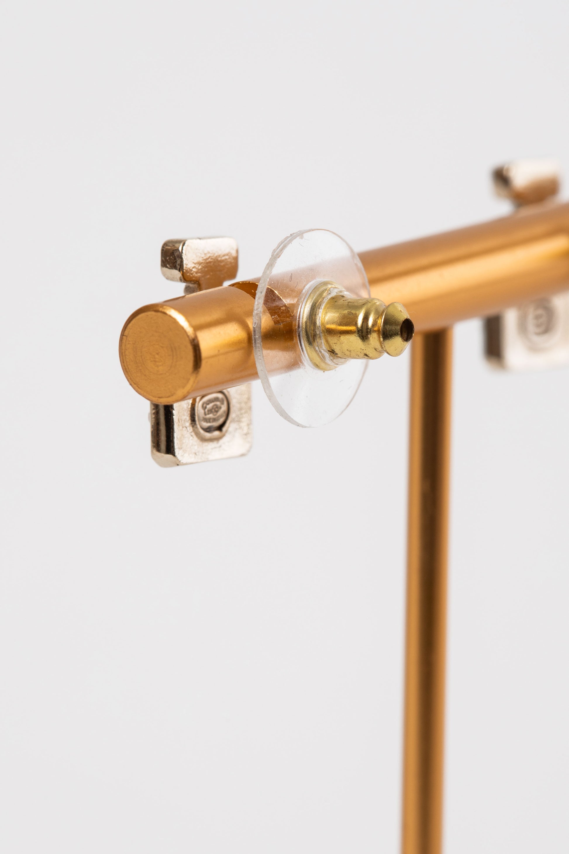 Pre-Owned Chanel 2025 Gold-Tone CC Logo Perfume Bottle Stud Earrings ...